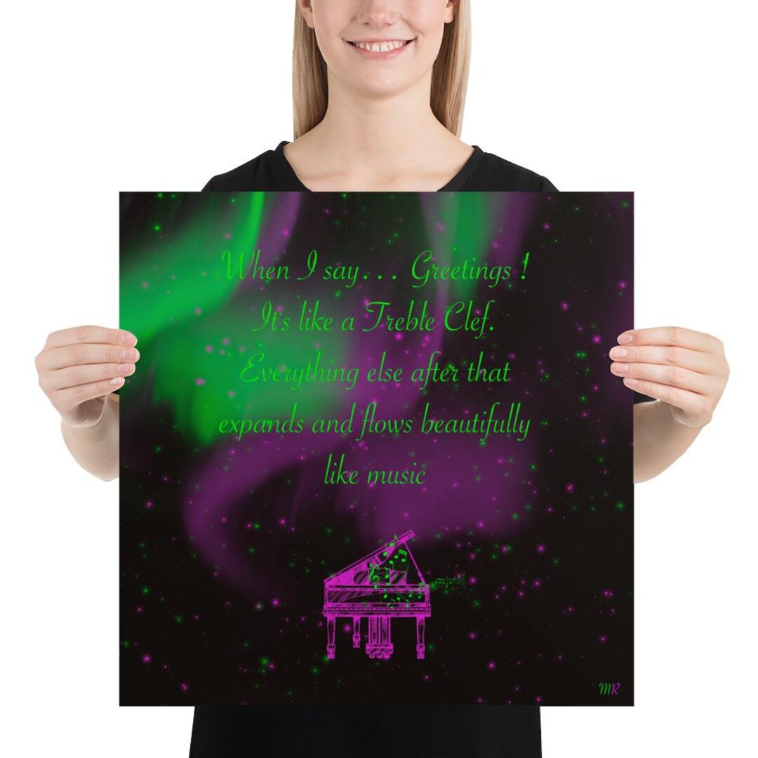 Treble Clef Poster - Etsy