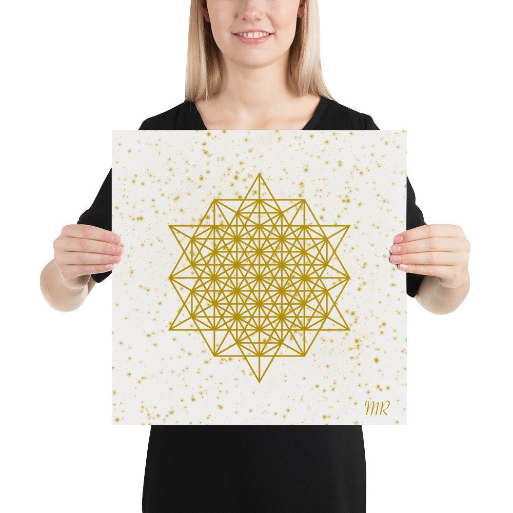 64 Tetrahedron Expanded Metatrons Cube Sacred Geometry Poster - Etsy