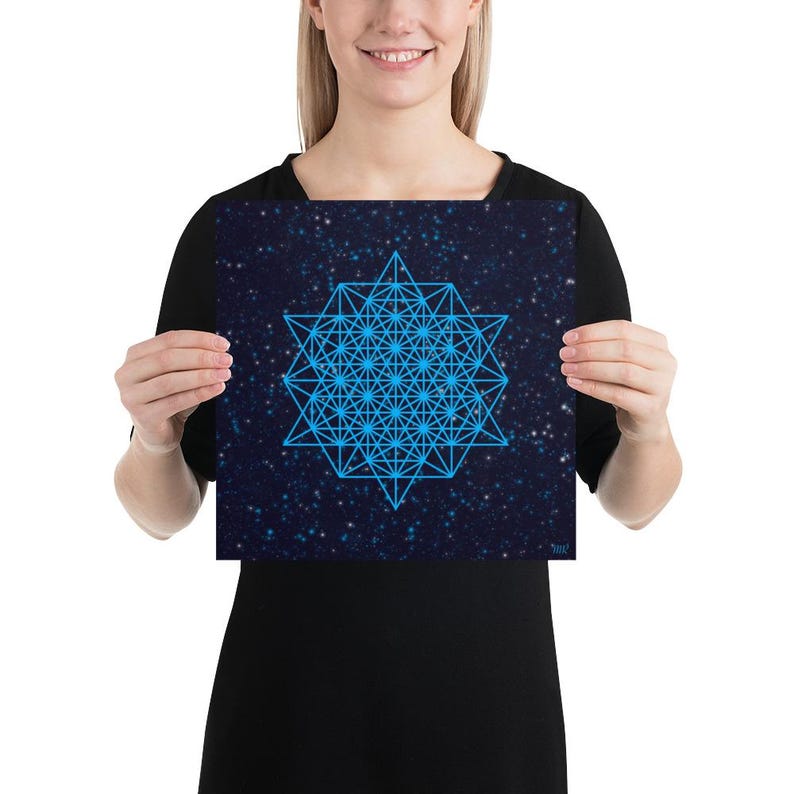 Tetrahedron Sacred Geometry Poster - Etsy