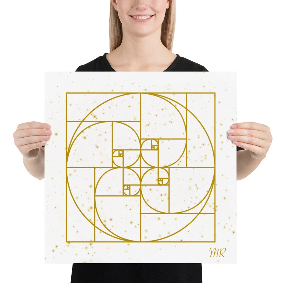 Golden Ratio Fibonacci Spiral Poster - Etsy Australia