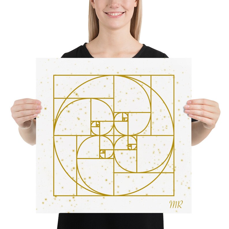 Golden Ratio Fibonacci Spiral Poster - Etsy Australia
