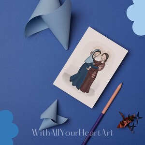 Mary and Elizabeth's Joy, Printable Drawing of the Visitation of the ...