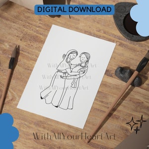 Catholic Coloring Page for Kids - Mary and Elizabeth's Joy - Printable ...