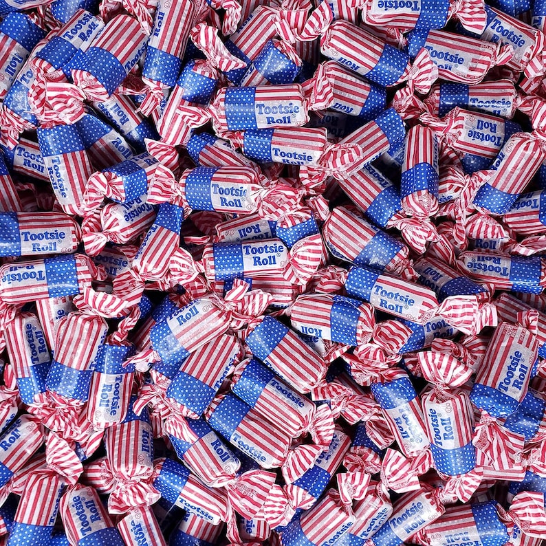 Flag Tootsie Rolls: Patriotic Chocolate Candy - Etsy