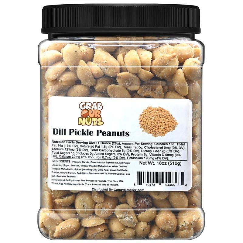 Grab Our Nuts Dill Pickle Flavored Roasted Peanuts - High Protein Snack ...