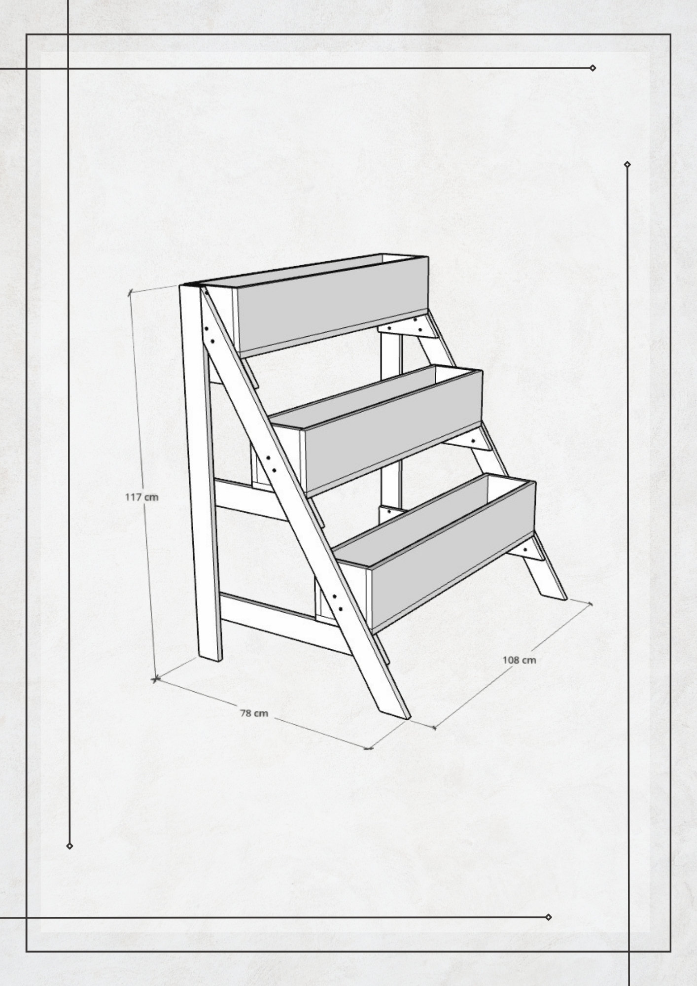 Diy 3 Tier Raised Planter Box Plans Garden Planter Plan Box Plans Easy To Buildpotting Stand