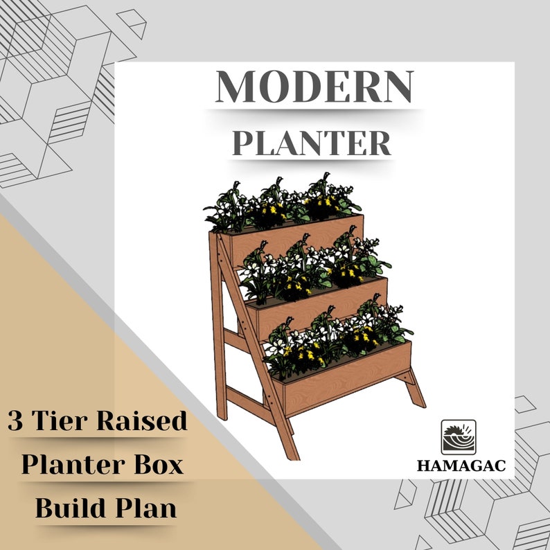DIY 3 Tier Raised Planter Box Plans, Garden Planter Plan ,box Plans ...