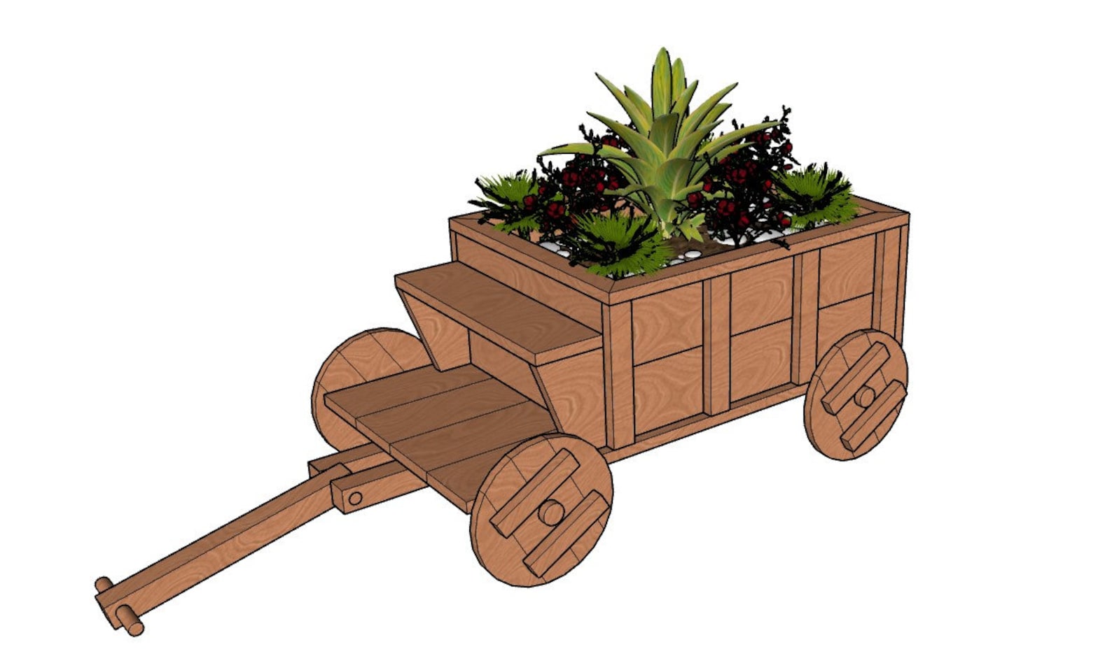 Wheelbarrow Planter Box DIY Plans: Wooden Garden Planter (PDF File) - Etsy