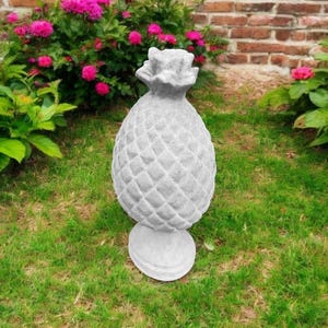 Massive Pineapple Sculpture 18" Yard Tropical Fruit Statue, Detailed ...