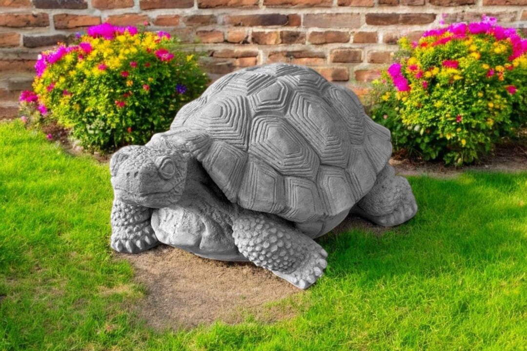 Sea Turtle Sculpture 9" Massive Turtle, Animal Outdoor Decoration ...