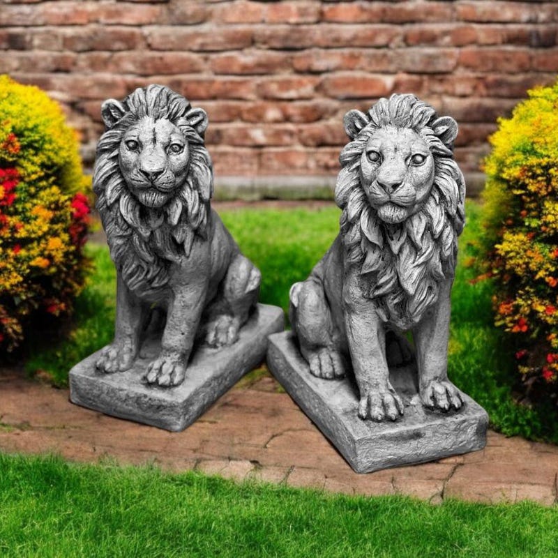 Lion Statue Outdoor - Etsy