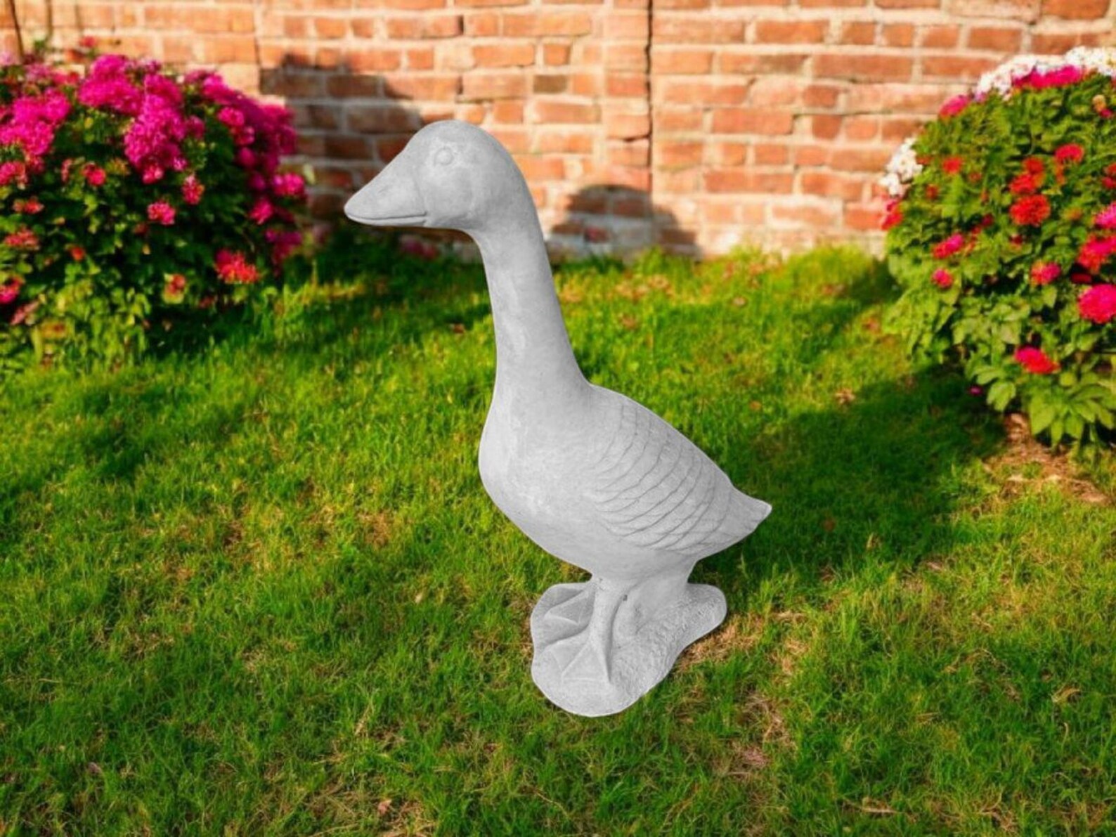 Outdoor Goose Figure 28" Bird Lawn Art, Farm Bird Decor, Goose Garden ...
