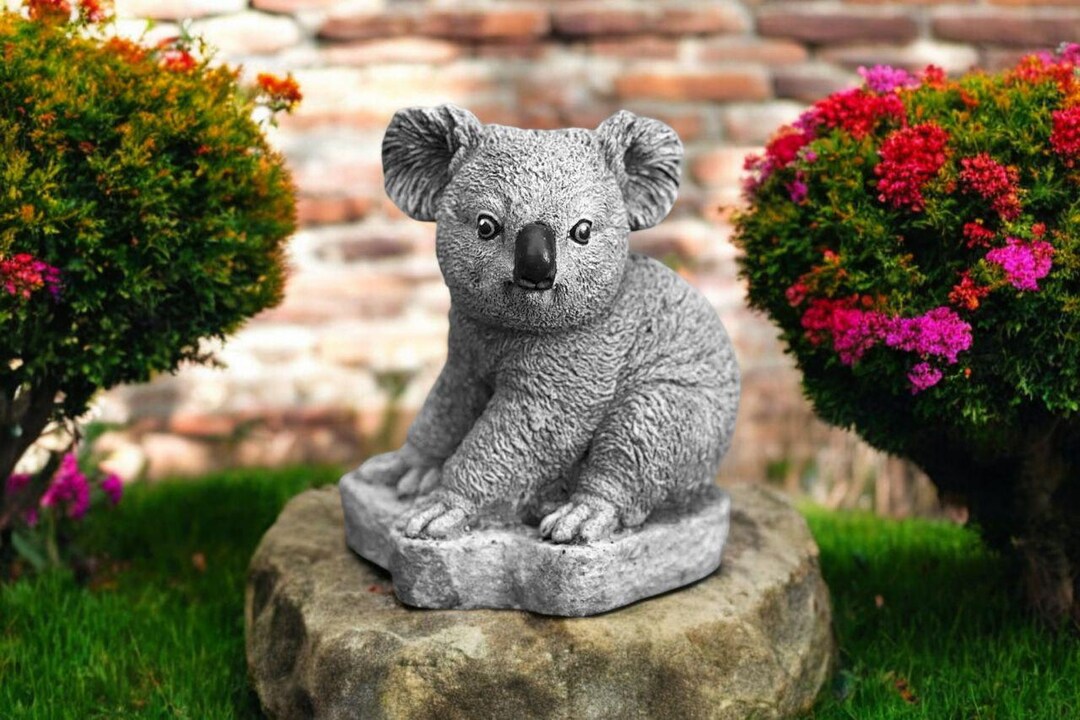 Realistic Koala on Base Statue 6" Sitting Wild Animal Figure, Detailed ...
