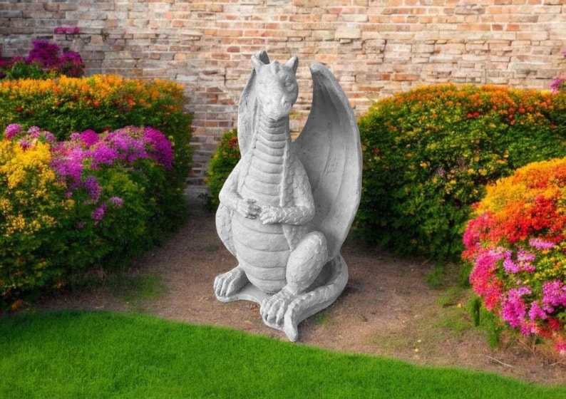 Massive Dragon Statue 20" Large Japanese Dragon Figure, Asian Dragon ...