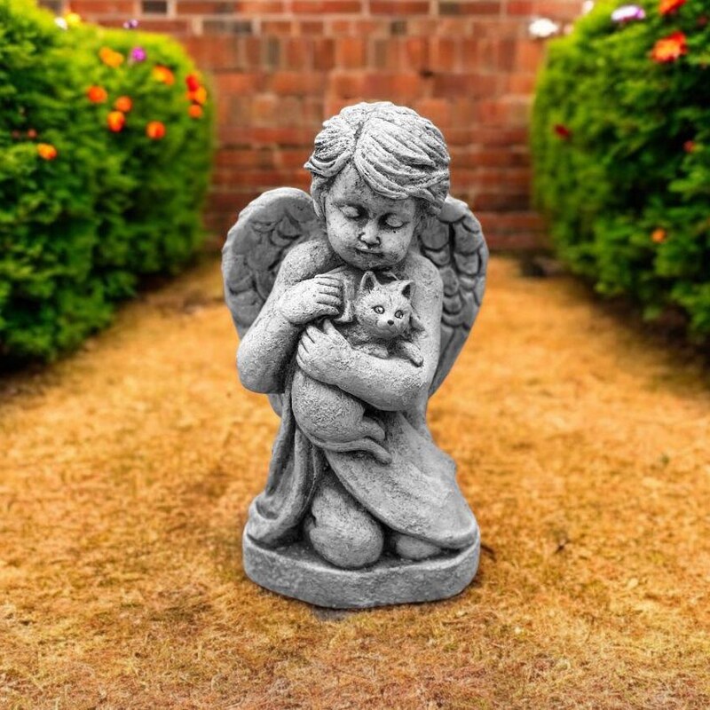 Angel Cat Statue - Etsy