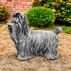 Yard Yorkshire Terrier Figure 10" Painted Standing Yorkie Statue ...