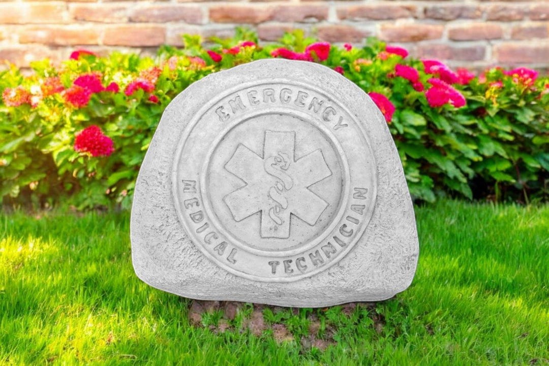 Garden Rock Figure 8" Emergency Medical Decoration, Stone Rock Statue ...