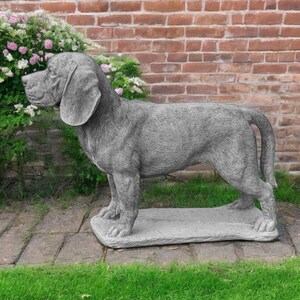 Cement Beagle Dog Figure 16" Large Beagle Massive Sculpture, Concrete ...