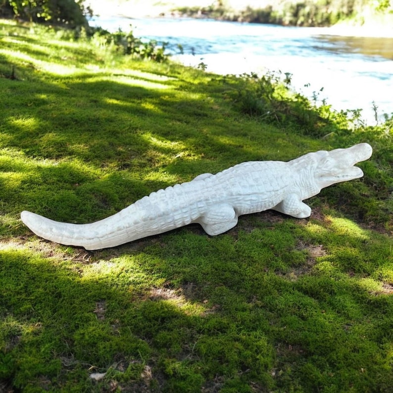 Stone Crocodile Statue 5