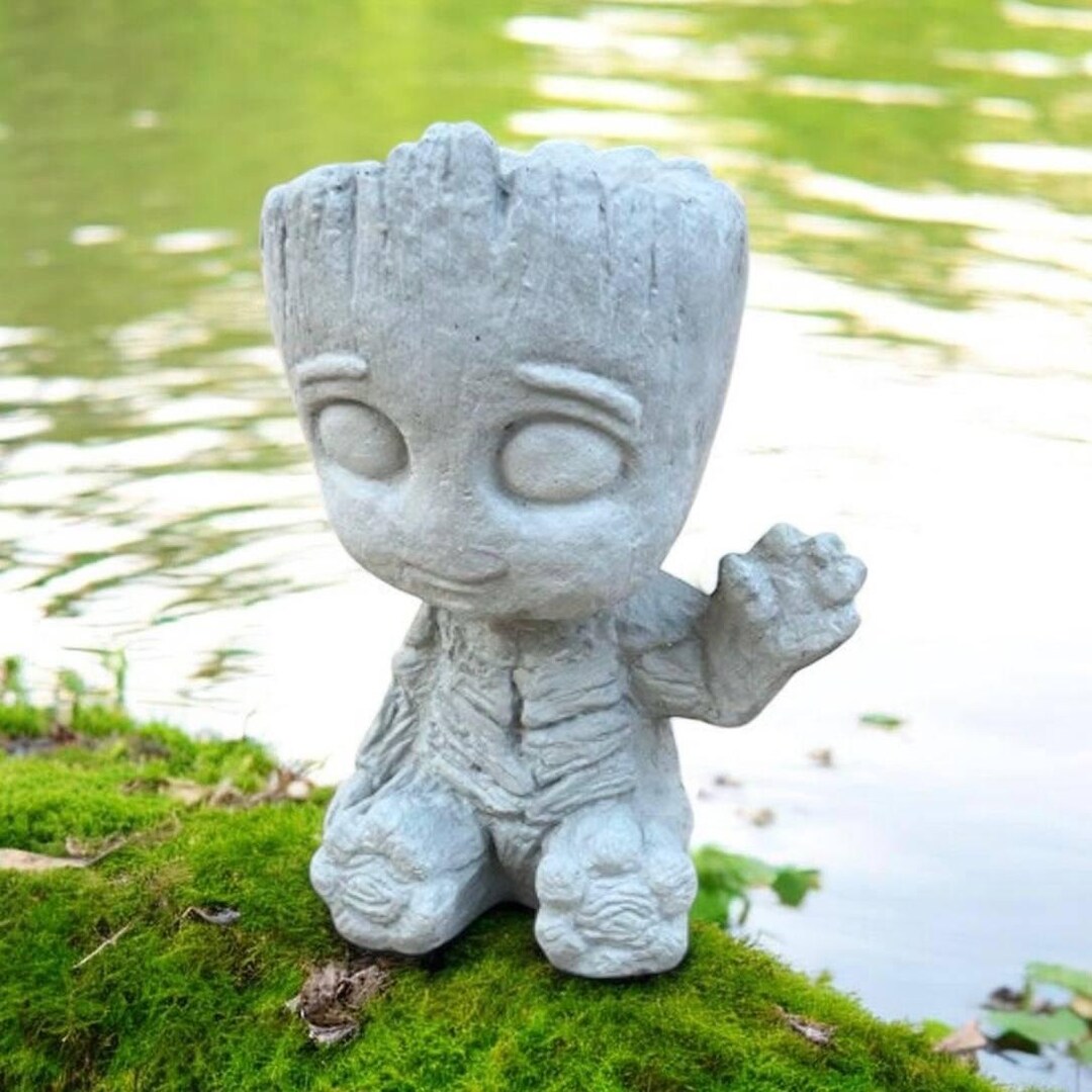 Baby Groot Figure 7" Concrete Sculpture, Groot Lover Gift, Small Groot ...