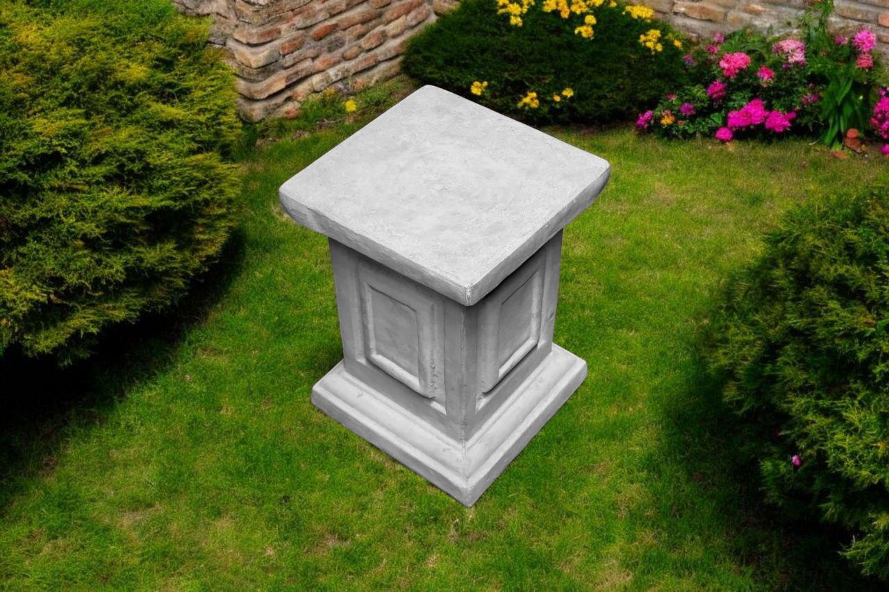 Concrete Tall Pedestal 14" Outside Stone Decoration, Lawn Ornament ...