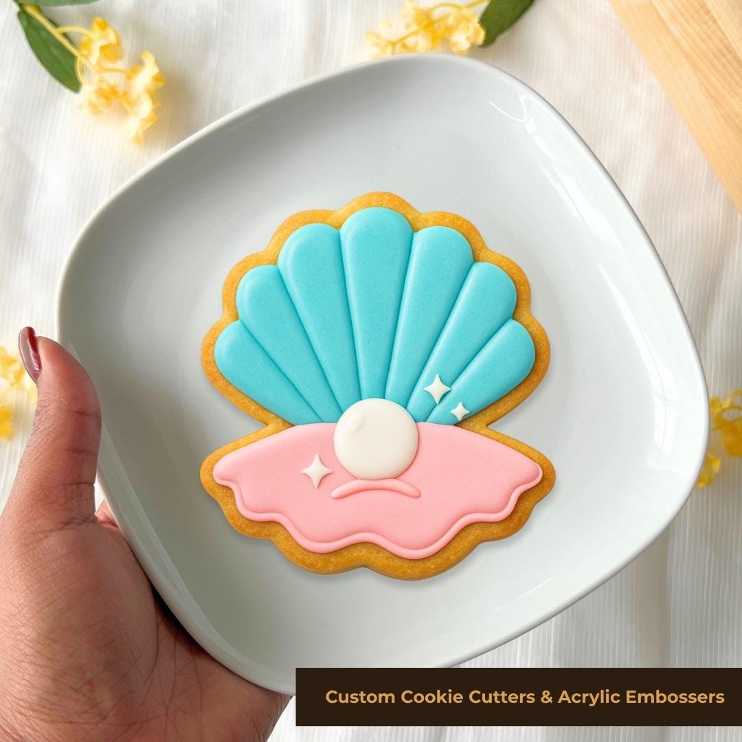 Oyster Pearl Cookie Cutters for Fondant, Biscuit | Celebration, Baby ...