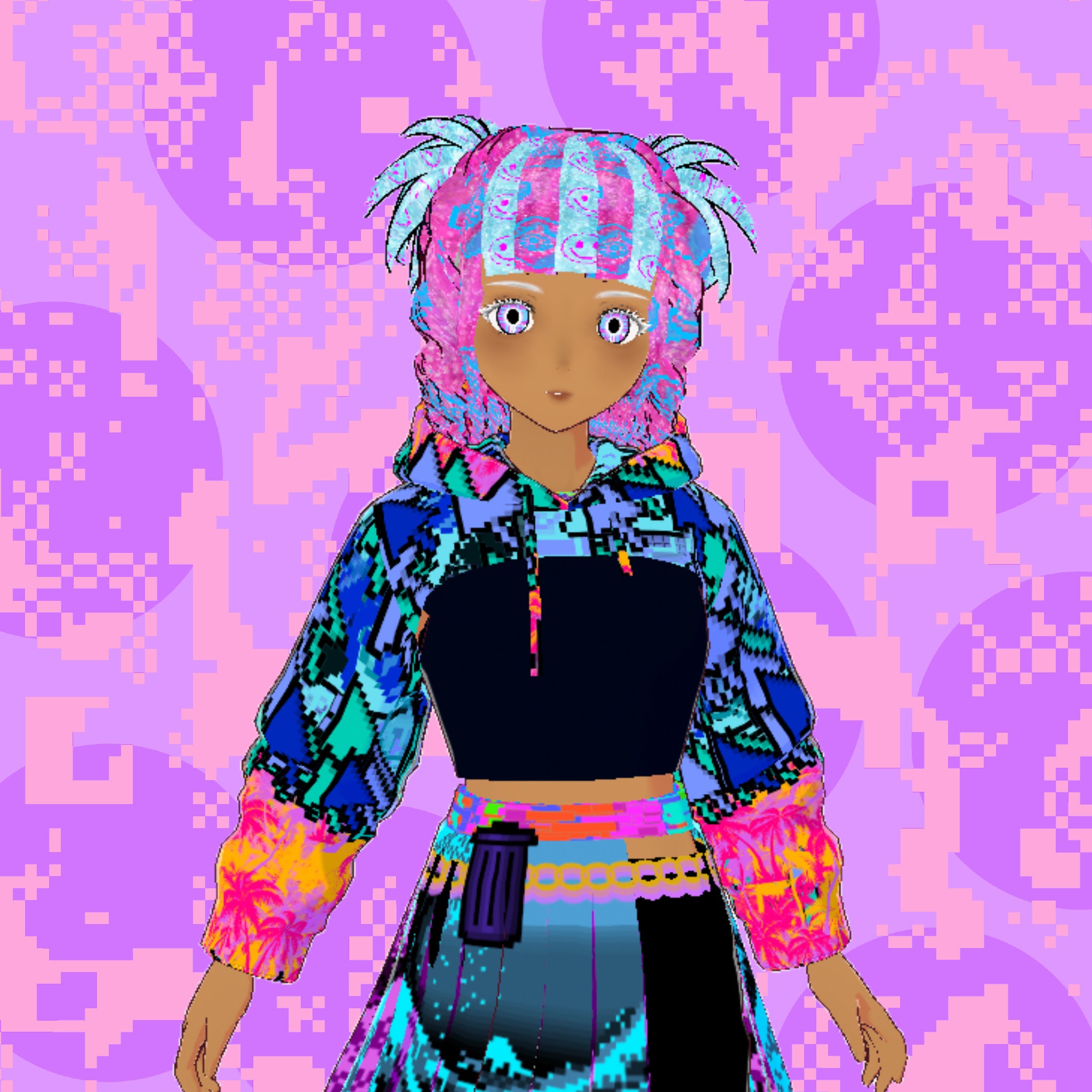 Female Vseeface Vtuber Model for Commercial Use /cotton Candy Code \ - Etsy