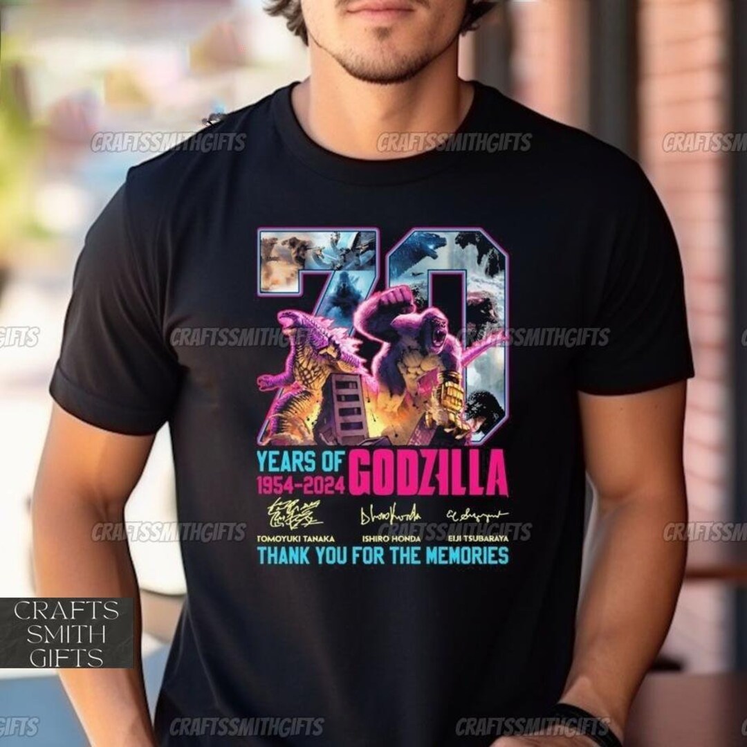 Godzilla 70th Anniversary Shirt, Godzilla X Kong the New Empire 2024 ...