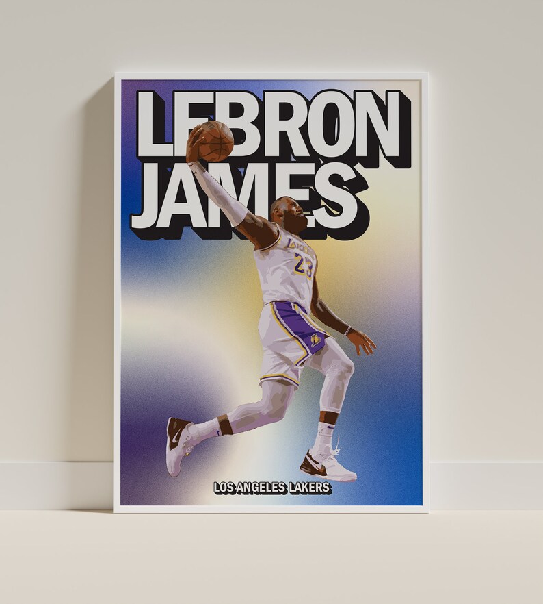 Lebron James Poster, Los Angeles Lakers, NBA Poster, Sports Art Print ...