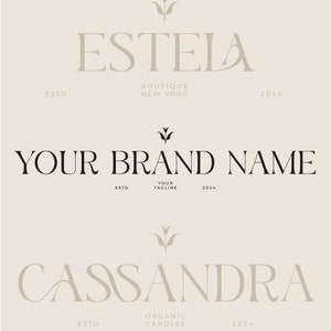 Custom Logo Design, Text Logo Brand Identity Package, Elegant Logo ...