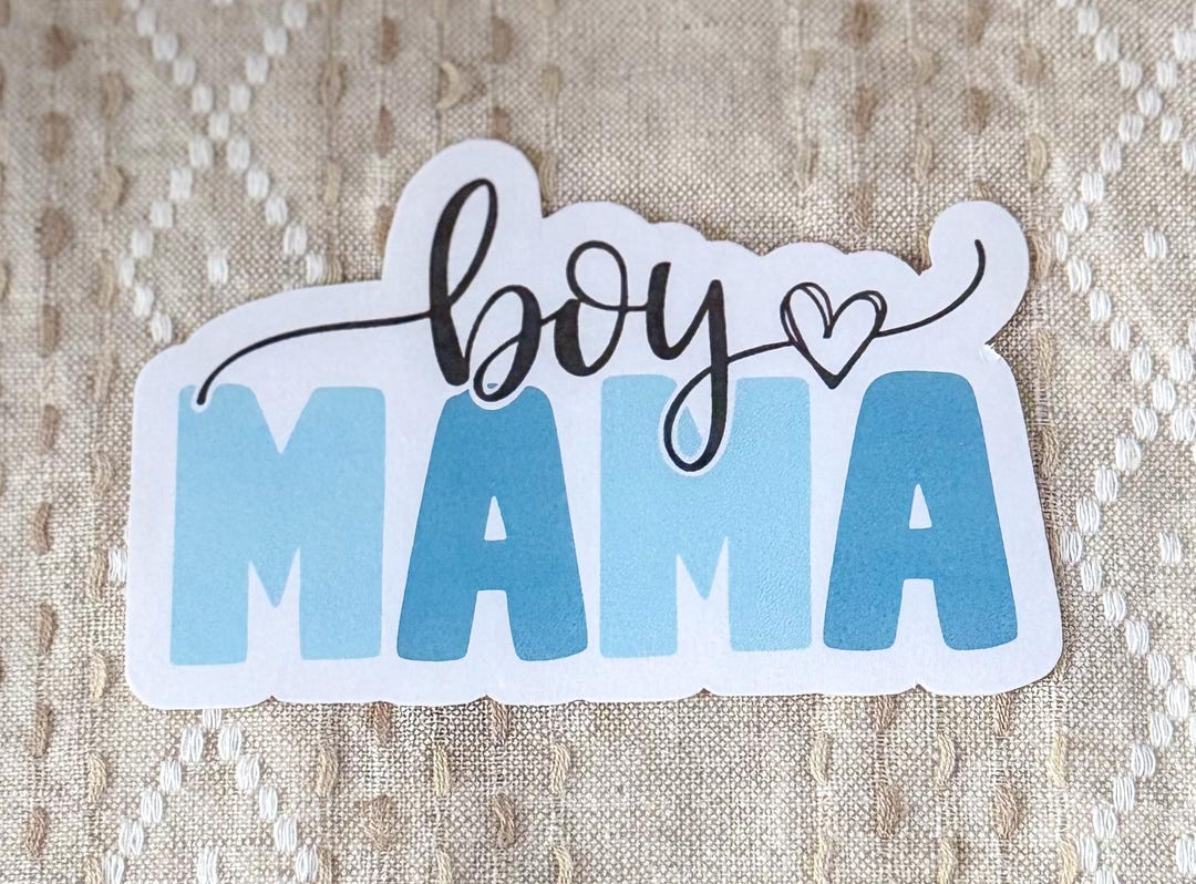 Boy Mama Sticker - Waterproof Vinyl Sticker - Motherhood Sticker - Gift ...