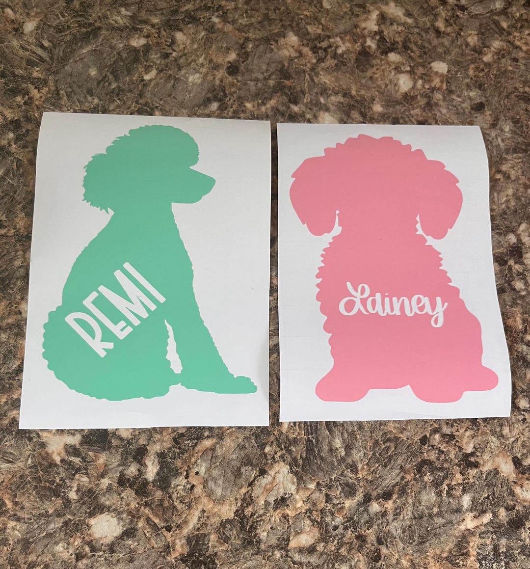 Custom Dog Silhouette Stickers All Breeds Car Decals Yeti Stickers Dogs ...