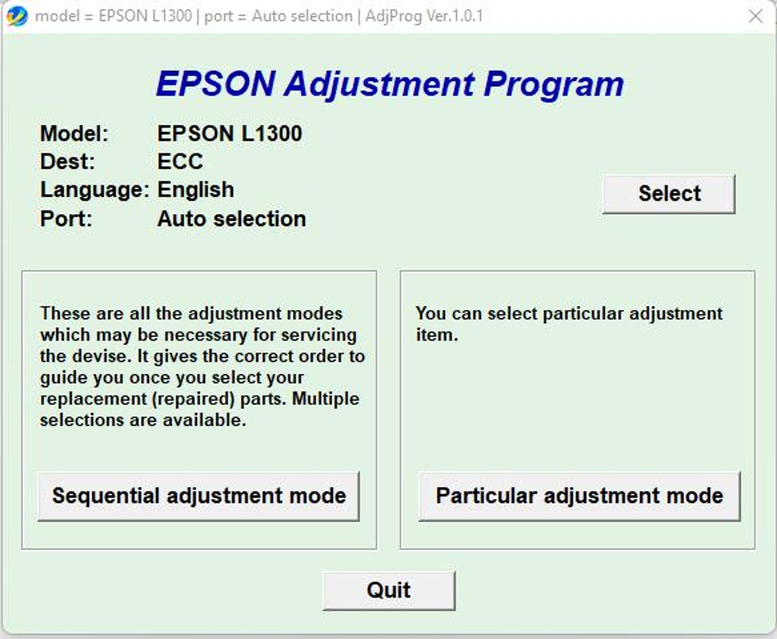 Epson L1300 Resetter V1, V2, V3 - Etsy