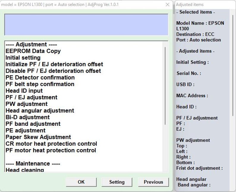 Epson L1300 Resetter V1, V2, V3 - Etsy