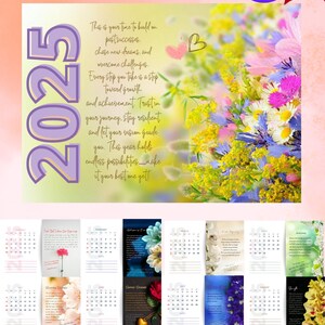2025 PRINTABLE Calendar Encouragement Calendar Customizable Printable ...