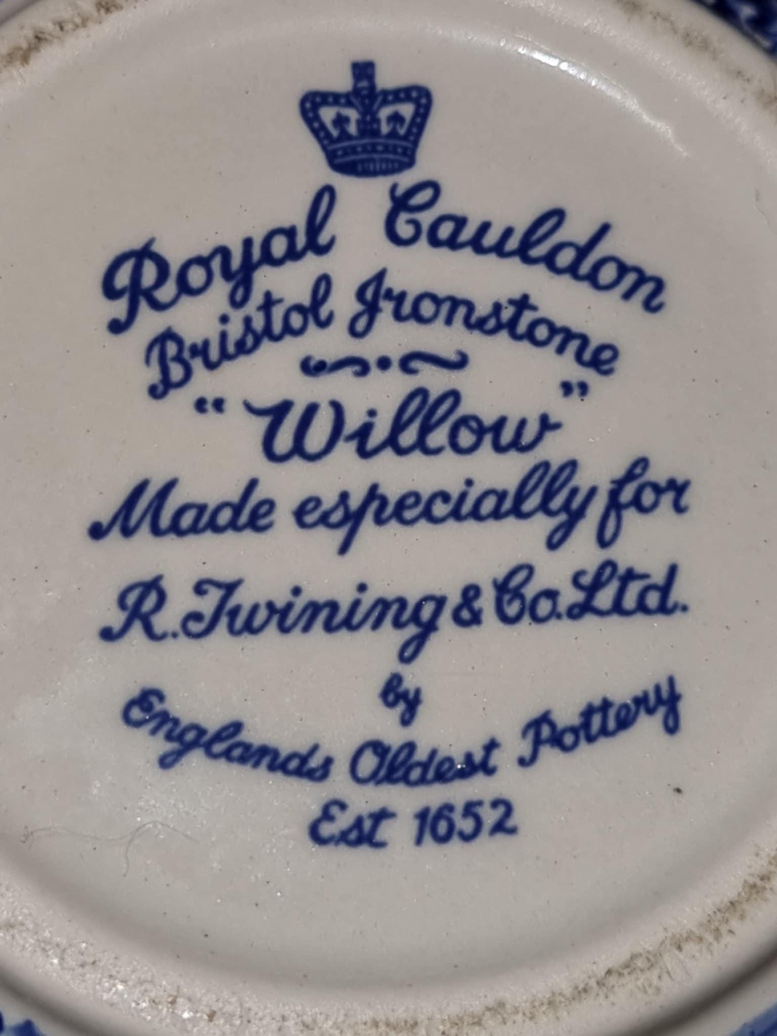 Royal Cauldon Blue and White Vintage Ginger Jar - Porcelain Storage Jar ...