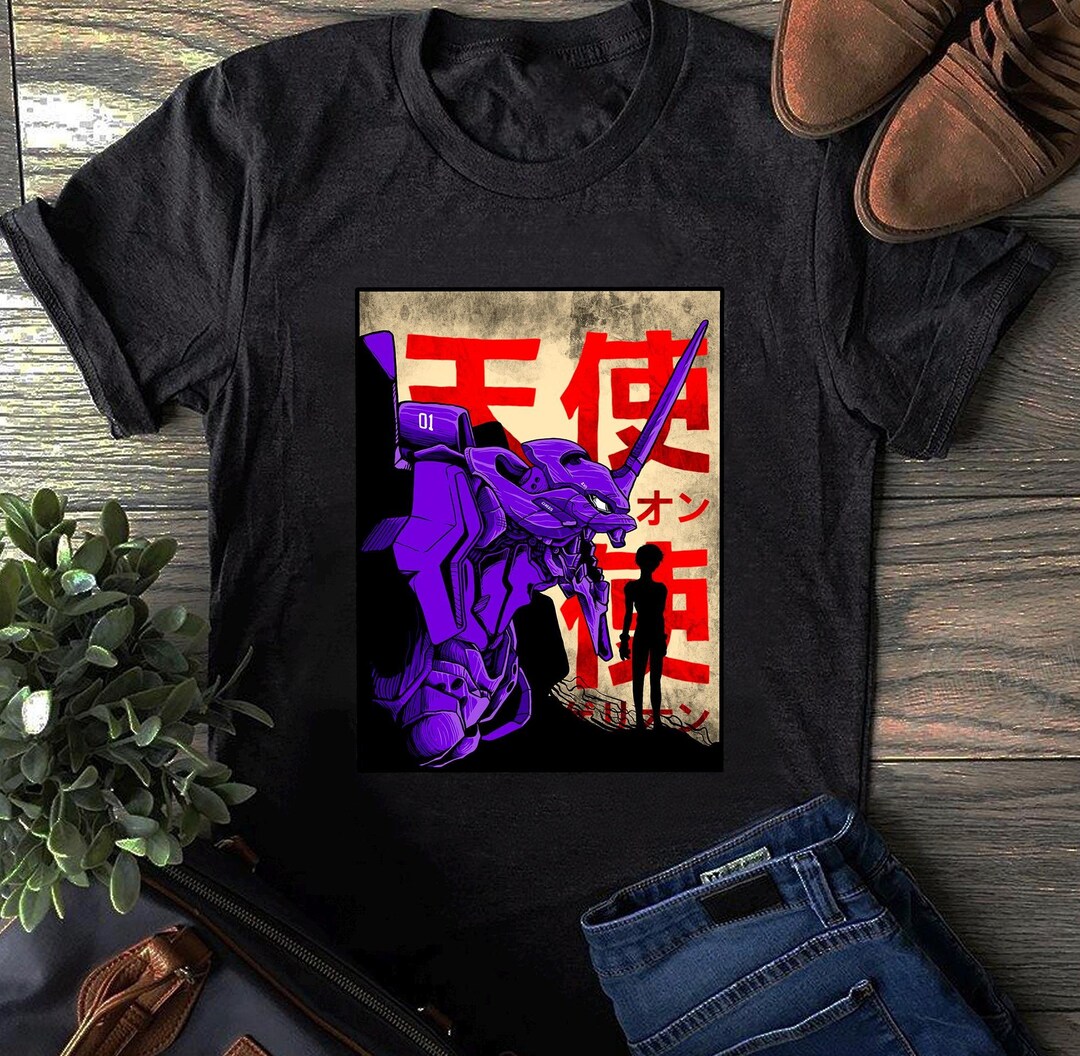 Neon Genesis Evangelion Anime Shirt, Eva Unit 01 NGE Manga Shirt, Rei ...
