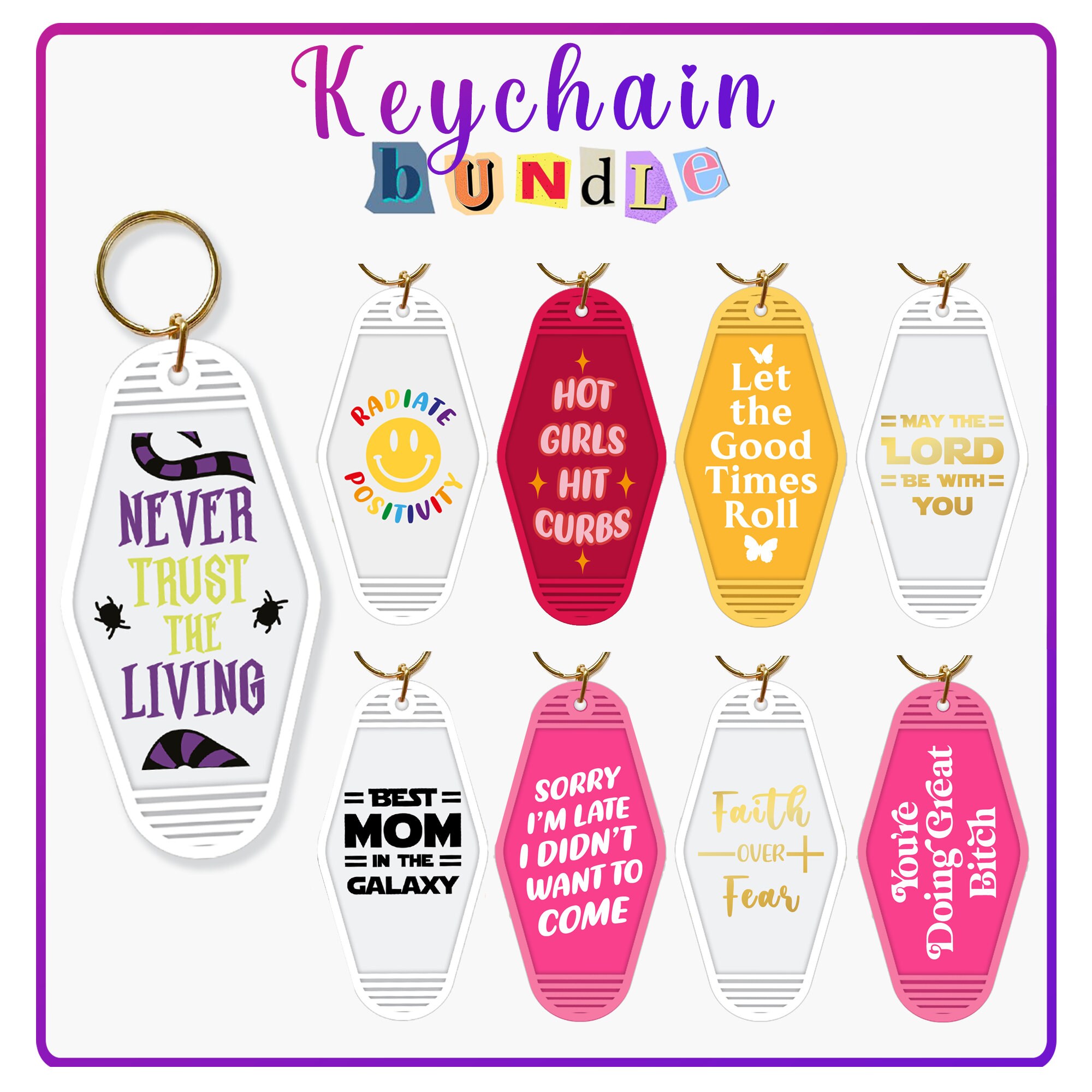 Motel Keychain Svg Design Bundle, Sarcastic Motel Keychain Svg ...
