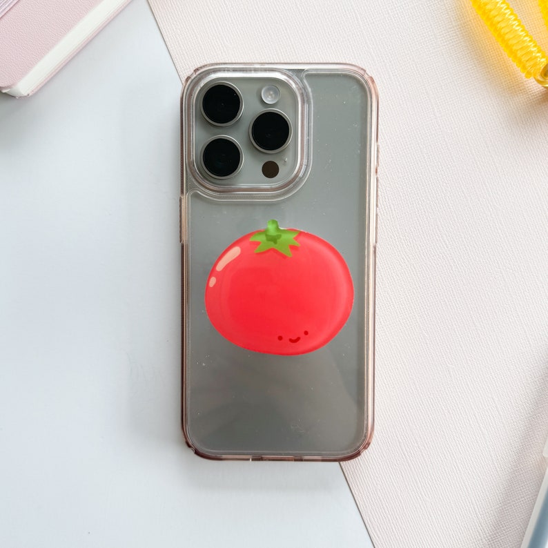 Cute Tomato Acrylic Phone Grip With Epoxy, Griptok, Phone Holder - Etsy