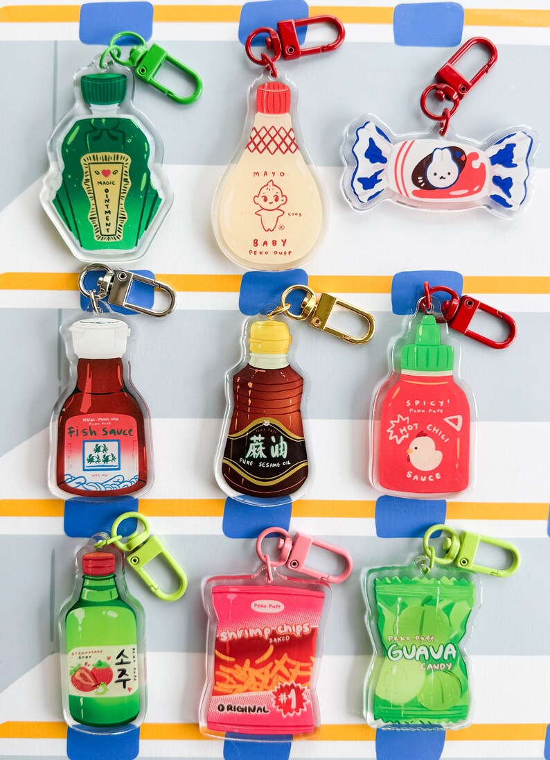 Nostalgic Asian Goodies Keychains - Etsy