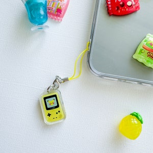 Gameboy Color Nostalgic Video Game Acrylic Phone Charm Keychain With ...