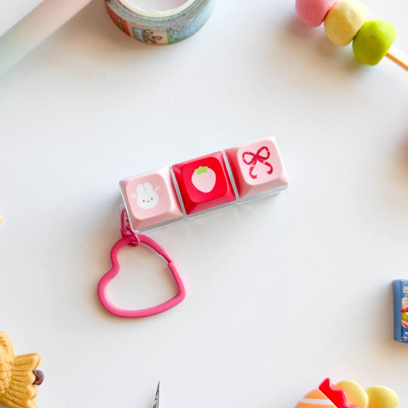 Keyboard Keychain - Etsy