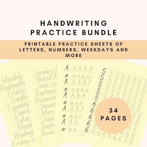 Handwriting Practice Sheets, Alphabet Writing Practice, ABC Letter ...