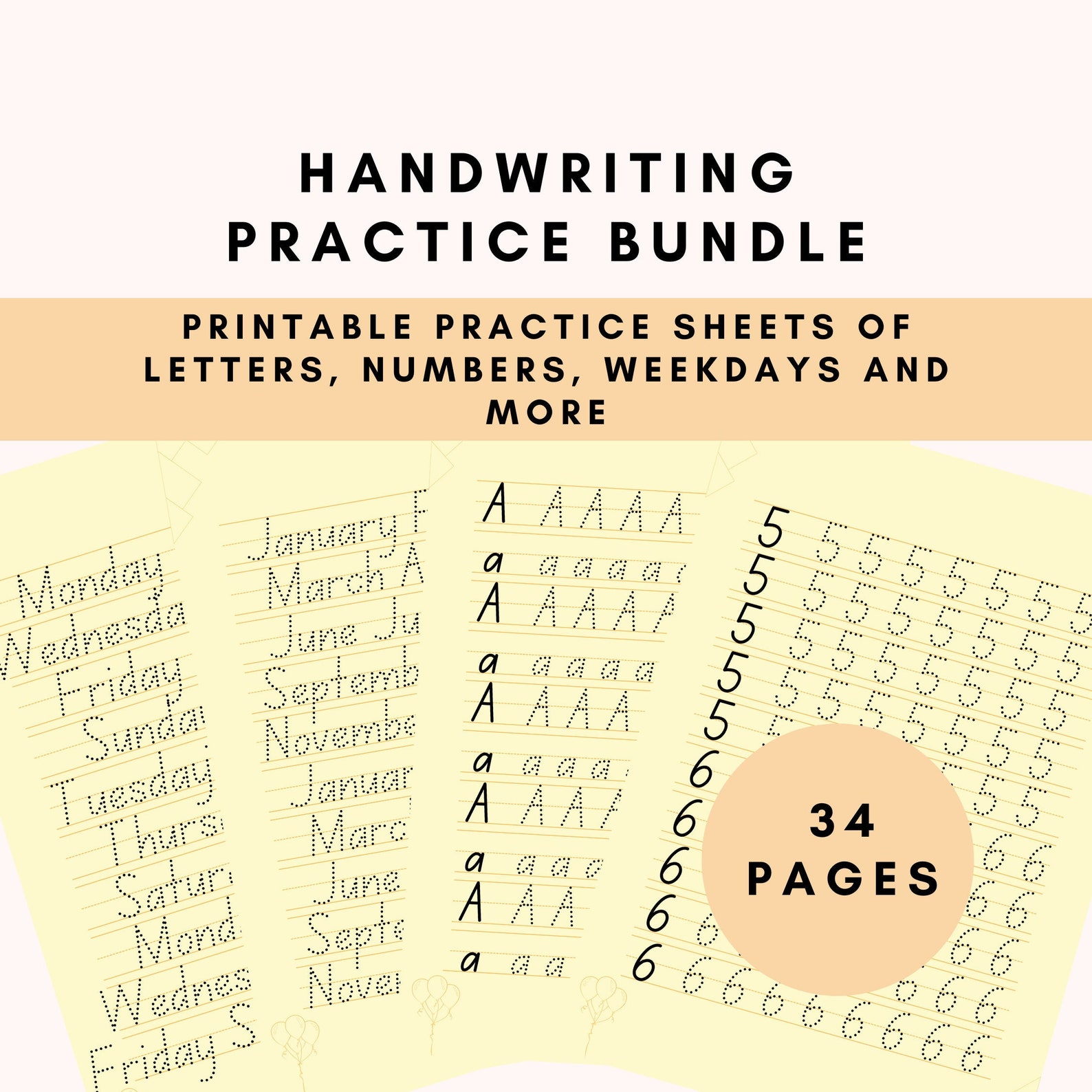 Handwriting Practice Sheets, Alphabet Writing Practice, ABC Letter ...