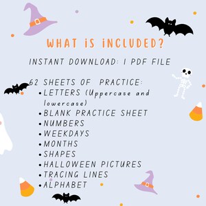 Halloween Activity Sheets, Preschool Tracing Book, Printable Alphabet ...