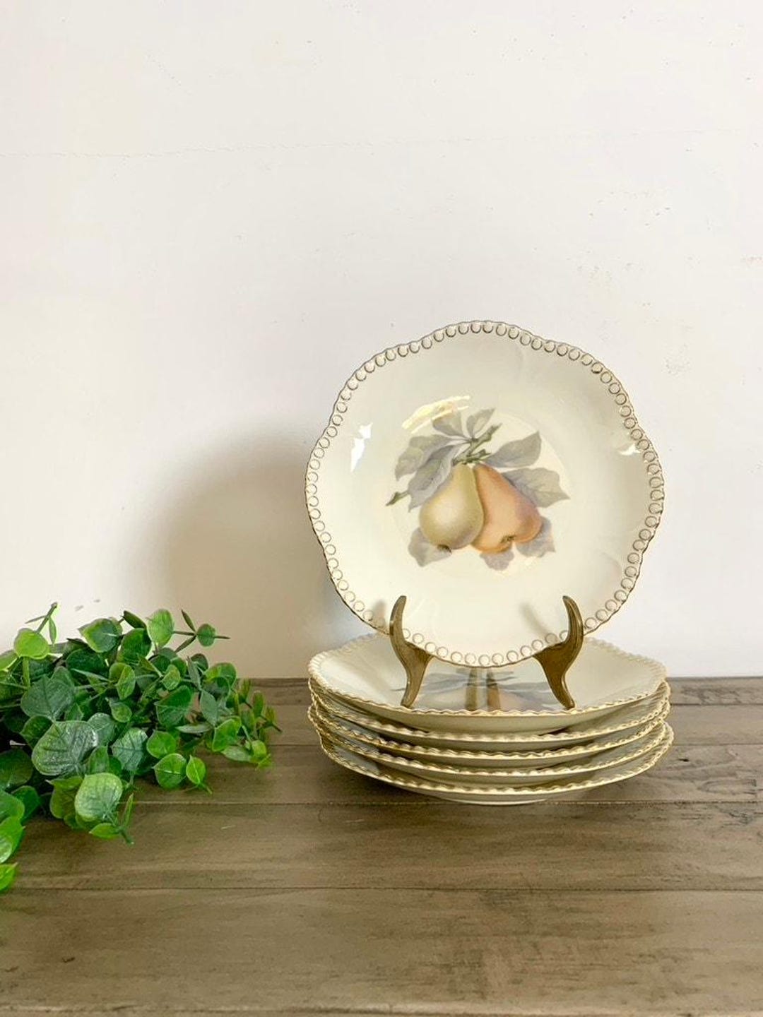 Vintage Royal Epiag Czechoslovakia Porcelain Plate Set With Fruit ...