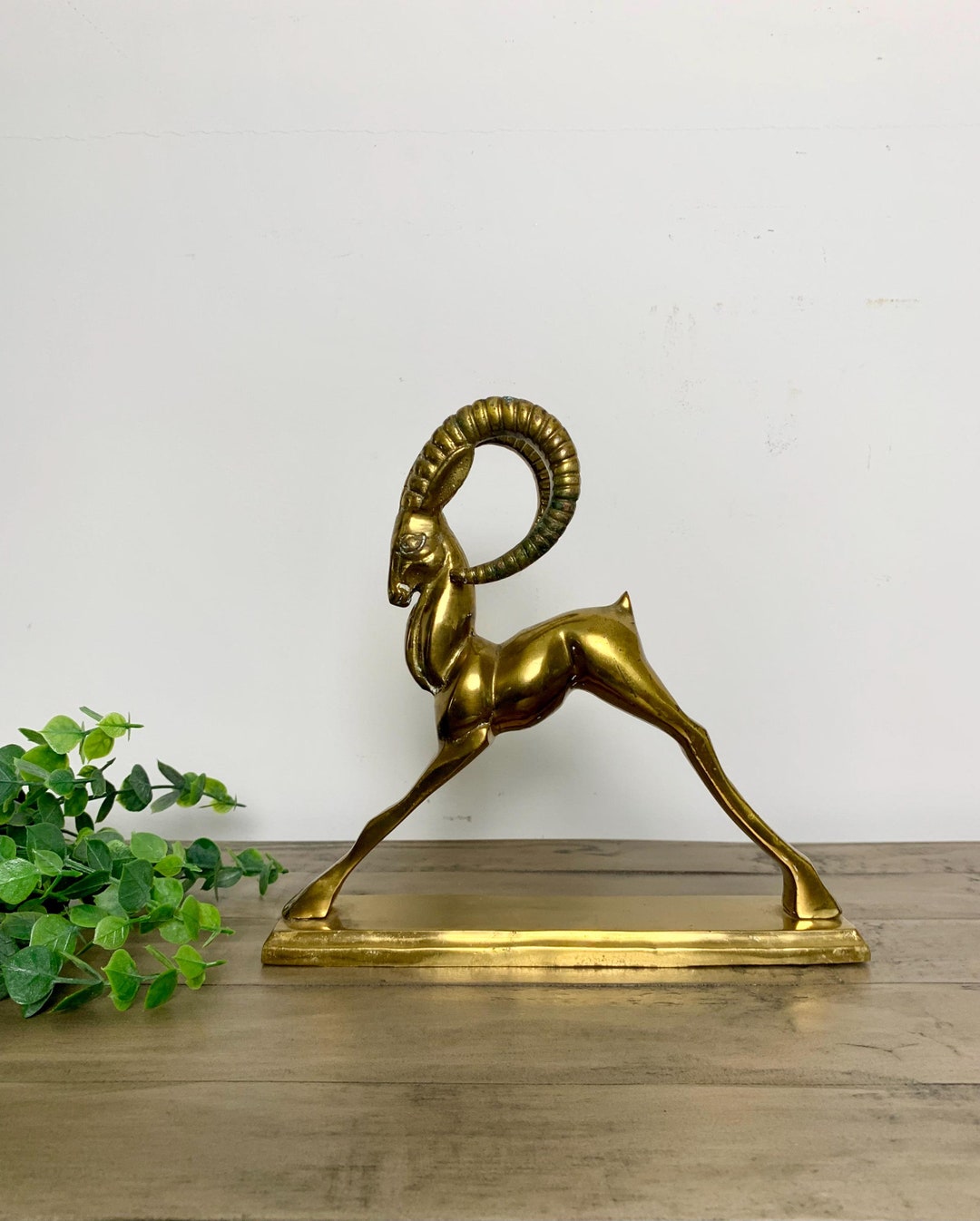 Stunning Vintage Brass Ibex Ram Figurine Statue - Etsy
