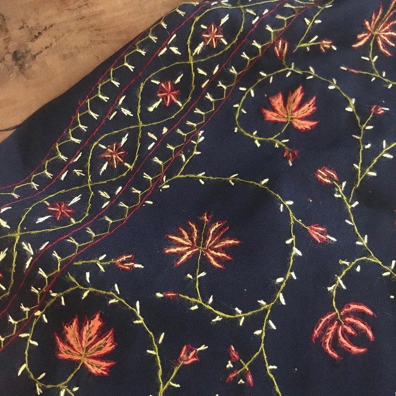 Embroidered Fabric - Etsy