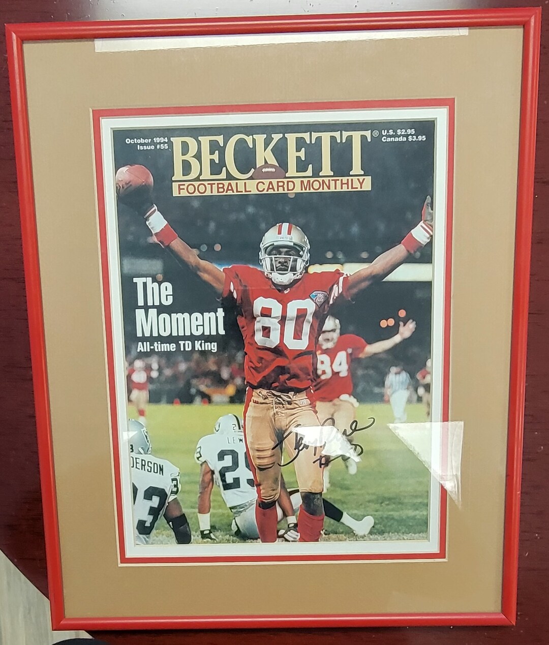 Jerry Rice San Francisco 49ers Signed Beckett Magazine. Becket ...