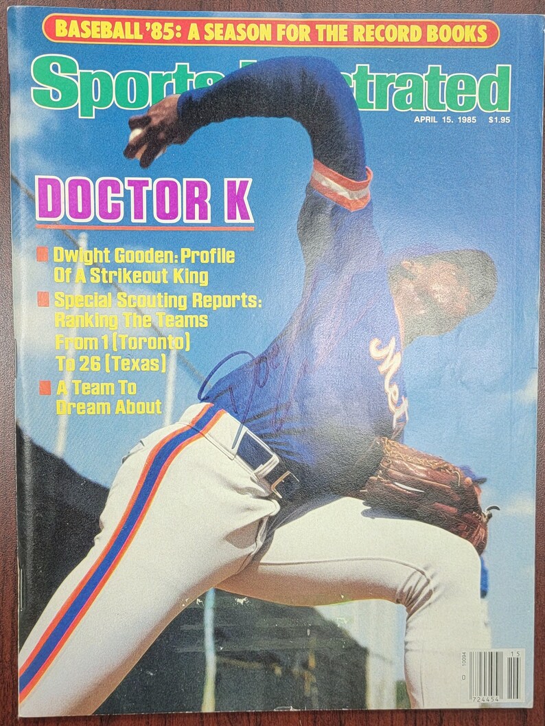 Dwight Gooden "doctor K" New York Mets Signed Sports Illustrated 04/15 ...